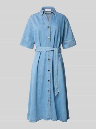 Comma Midikleid in Denim-Optik mit Lyocell-Anteil