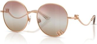 Dolce & Gabbana Femme, Accessoires, Jaune, Taille: 56 MM Lunettes de soleil rondes