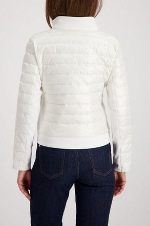 Monari Steppjacke Jacke Stepp + Neopren Neopren-Details, Regular Fit, Linker &Auml;rmel mit Patch