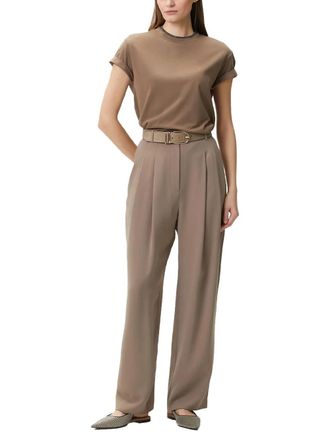 Brunello Cucinelli Stretch Cotton Jersey T-Shirt - Brown