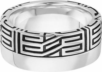Cai ca Silberring black meander