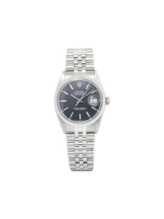 Rolex montre Datejust 36 mm pre-owned - Noir