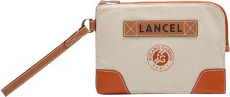 Lancel Femme, Sacs, Brun, Taille: ONE Size Pochette zipp&eacute;e &agrave; dragonne