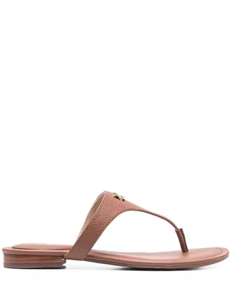 Lauren Ralph Lauren Sandalen mit Logo-Print - Braun