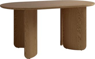 Sch&ouml;ner Wohnen Kollektion Tisch GRIMSTAD/Tischplatte und Gestell in Eichefarbig Tobacco/Abgerundete Kante, Wangenteile wahlweise montierbar/Esszimmertisch/K&uuml;chentisch / 160 x 9