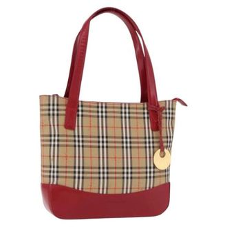 Burberry Sac &agrave; main en toile Pre-owned - Femme - Pre-owned - Beige - Taille: ONE Size