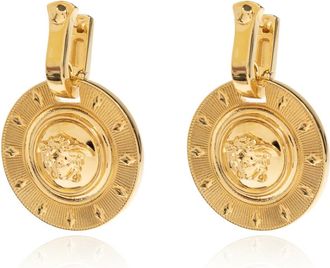 Versace Femme, Accessoires, Jaune, Taille: ONE Size Medusa Head Earrings