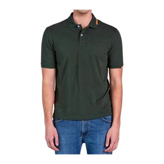 Suns Klassisches Gr&uuml;nes Poloshirt mit Fluoreszierendem Tag-Detail - - Tops - Herren - Gr&uuml;n - S