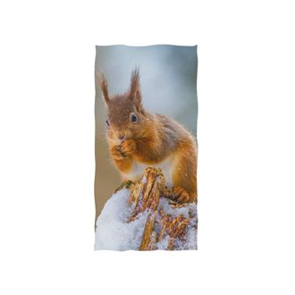 Linomo Handtuch S&uuml;&szlig; Tier Eichh&ouml;rnchen Handtuch Baumwolle Gesicht Towel Dish Geschirrtuch f&uuml;r Kinder M&auml;dchen Jungen