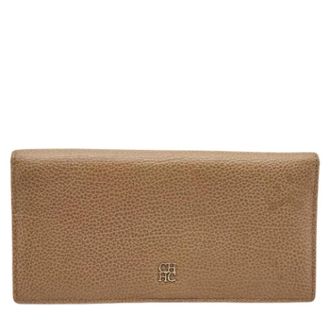 Carolina Herrera Pre-owned Leder Portemonnaies - - Pre-owned - Damen - Beige - ONE SIZE