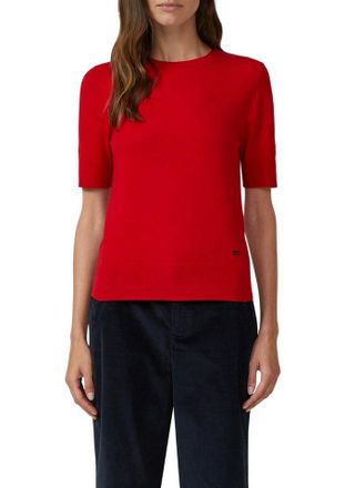 s.Oliver Kurzarmpullover mit Logo Stickerei