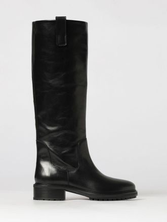 Aeyde Bottes Henry hauteur genou en cuir lisse avec semelle crant&eacute;e
