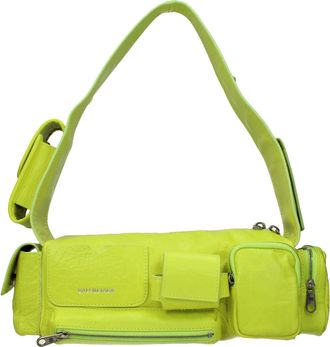 Balenciaga Superbusy Sacs &agrave; Bandouli&egrave;re Femme Cuir Jaune/Jaune Fluo