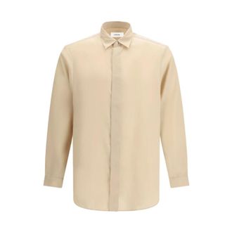 Lardini Camicia con bottoni ricoperti - - Shirts - Herren - Beige - L