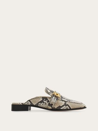 Ferragamo Damen Mule mit Hug-Schnalle Grau Größe 35.5