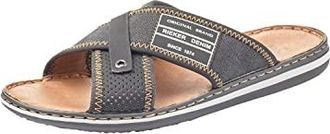 Rieker Homme 21064-01 Mules, Schwarz (Schwarz/Anthrazit 01), 45 EU