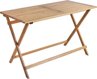 Beliani Gartentisch Akazienholz braun klappbar rechteckig 120x60cm Prossedi