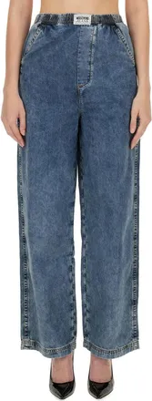 Moschino Wide Leg Denim Jeans - Blue