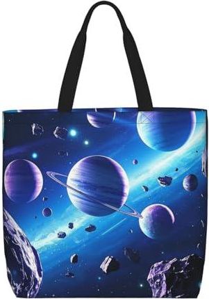 Generic Syst&egrave;me Solaire Externe Sac Fourre-Tout R&eacute;utilisable Sacs De Courses Grand Sac A Main Femmes Pour Travail Shopping Quotidienne