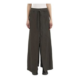 Andrea Ya'aqov Langer Rock aus Viskose und Leinen - - Trousers - Damen - Braun - XS
