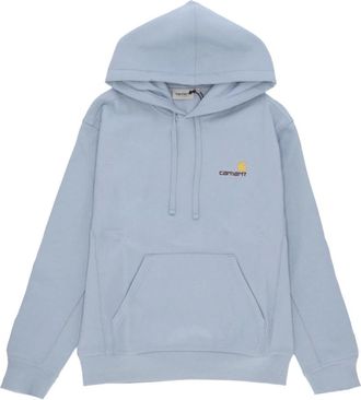 Carhartt Work in Progress Homme, Sweatshirts et sweats à capuche, Bleu, Taille: XL Hooded American Script SweaT-shirt