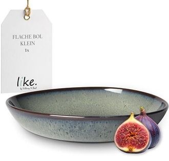 Villeroy & Boch like. by Villeroy and Boch - Coupe Plate Lave gris, 22 x 21 x 4,2 cm, petite, &eacute;l&eacute;gante Coupe en Gr&egrave;s pour de petits Accompagnements et des Salades, R&eacute;