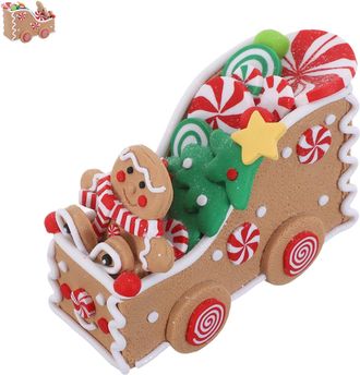 Pretyzoom Alipis Lebkuchenmann Schlittenfigur Weihnachtsdekoration Heimdekoration Lebkuchenmann Dekoration Lebkuchen Mittelst&uuml;ck Weihnachts Mittelst&uuml;ck Weihnach