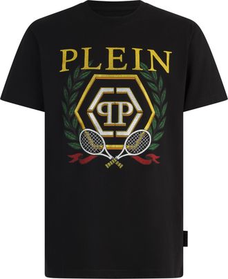Philipp Plein Round Neck T-Shirt Tennis Crest