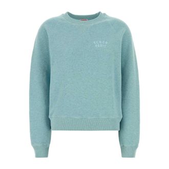 Kenzo Femme, Sweatshirts et sweats &agrave; capuche, Bleu, Taille: 36 FR SweaT-shirt en coton m&eacute;lang&eacute;