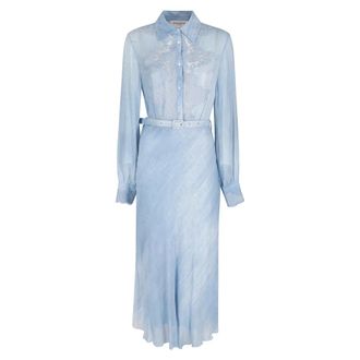 Ermanno Scervino Femme, Robes, Bleu, Taille: 38 FR Long Shirt Dress