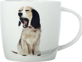 Maxwell & Williams DX1061 Kaffee-Tasse 400 ml - Serie Best Furry Friends - Porzellan mit g&auml;hnendem Hund - in Geschenkbox