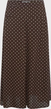 Gerard Darel Jupe midi &agrave; pois - JIHAN - Marron