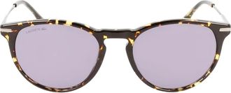 Lacoste lunettes de soleil &agrave; effet &eacute;cailles de tortue - Marron