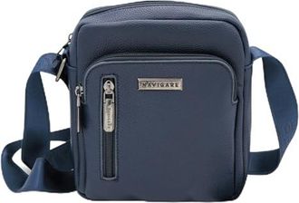Navigare Sac bandouli&egrave;re pour homme - Sac en cuir synth&eacute;tique avec bandouli&egrave;re r&eacute;glable, 2 poches avec fermeture &eacute;clair et compartiments int&eacute;rieurs, style &eacute;l&eacute;g