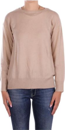 Max Mara Femme, Pulls, Beige, Taille: 42 FR Pulls &agrave; col rond