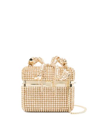 Self Portrait mini sac à ornements en cristal - Jaune