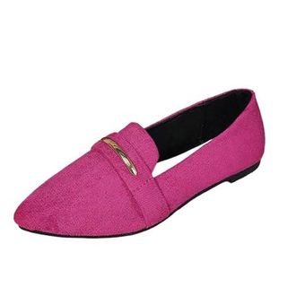 Generic Mocassins pour femme - Chaussures de marche d&eacute;contract&eacute;es &agrave; enfiler - Bout pointu - Couleur unie - Classiques et l&eacute;gers - En daim synth&eacute;tique - Confor