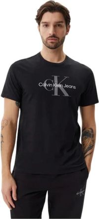 Calvin Klein Homme, Tops, Noir, Taille: L Tee-shirts-T-S manches courtes-Calvin klein