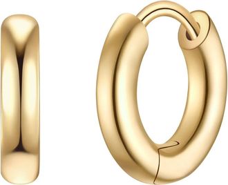 Glanzst&uuml;cke M&uuml;nchen Ohrringe - Sterling Silber Creolen - Gr. unisize - in Gold - f&uuml;r Damen