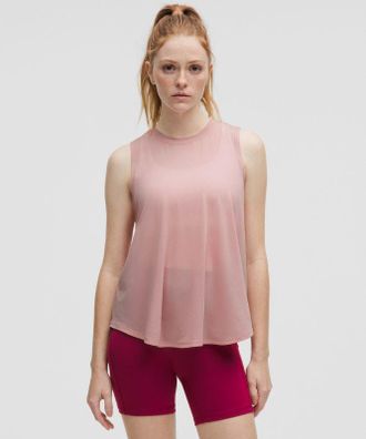 lululemon D&eacute;bardeur dentra&icirc;nement l&eacute;ger &agrave; fente au dos pour Femmes - Rose - Taille XL