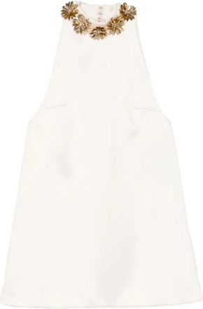 Retrof&ecirc;te Femme, Robes, Blanc, Taille: 38 FR Giacinta Embellished Dress
