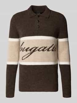 Bugatti Slim Fit Pullover mit Woll-Anteil