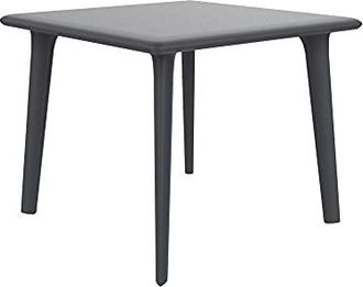 Resol New Dessa Quadratischer Tisch f&uuml;r den Innen- und Au&szlig;enbereich, 90 x 90 cm, Garten, Terrasse, Balkon, Wohnzimmer, K&uuml;che, Esszimmer, Design, leicht, vie