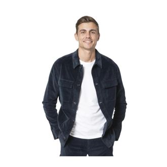 Mason's Marineblaues Cord-Overshirt - - Shirts - Herren - Schwarzk - XL