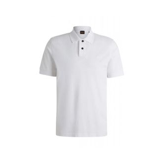 HUGO BOSS Homme, Tops, Blanc, Taille: 4XL Polo en piqu&eacute; de coton Prime