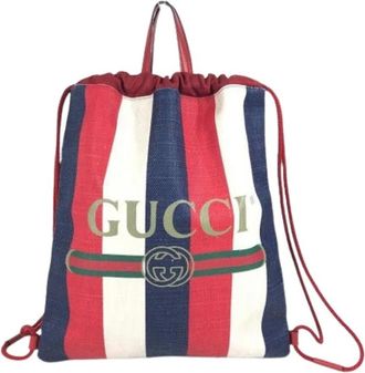 Gucci unisex, Pre-owned, Multicolore, Taille: ONE Size Sac &agrave; dos en toile Pre-owned