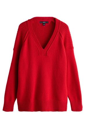 Next V-Ausschnitt-Pullover L&auml;ngerer Pullover mit V-Ausschnitt (1-tlg)