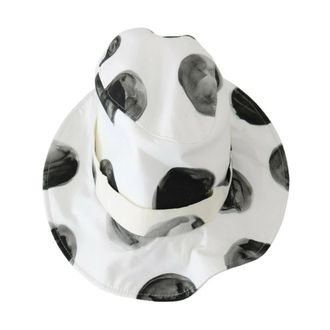 Dolce & Gabbana Polka Dot Baumwoll-Eimerhut - - Accessories - Damen - Wei&szlig; - ONE SIZE