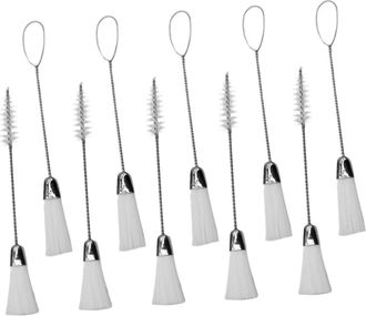 TOPBATHY 10 Stück Teiliges Nähmaschinen reinigungsbürsten Doppelseitig mit Langem Stiel Langlebige Fasermaterialien für Haushalt Tastatur und Kleine Flächen Ko