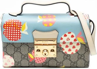 Gucci mini sac à bandoulière Les Pommes Padlock GG (2016-2025) - Marron